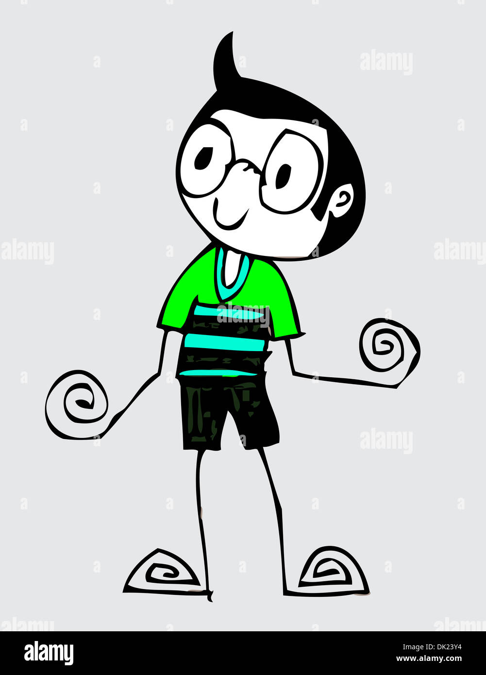 cute happy cartoon kids teen Stock Photo - Alamy
