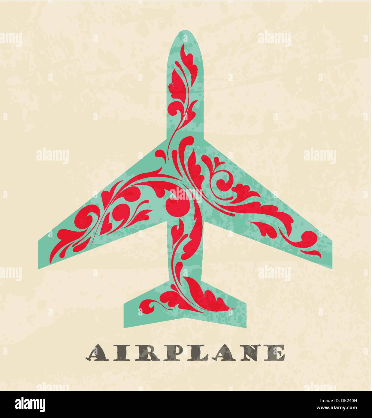 Airplane symbol. Retro poster Stock Vector Image & Art - Alamy