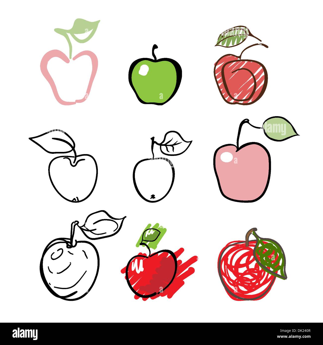 apple fruit designs Stock Vector Image & Art - Alamy