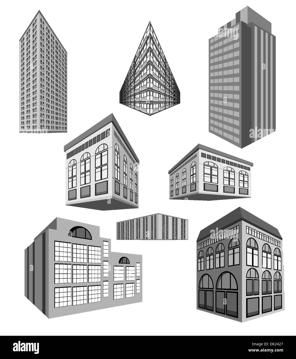 vector set of buildings Stock Vector Image & Art - Alamy