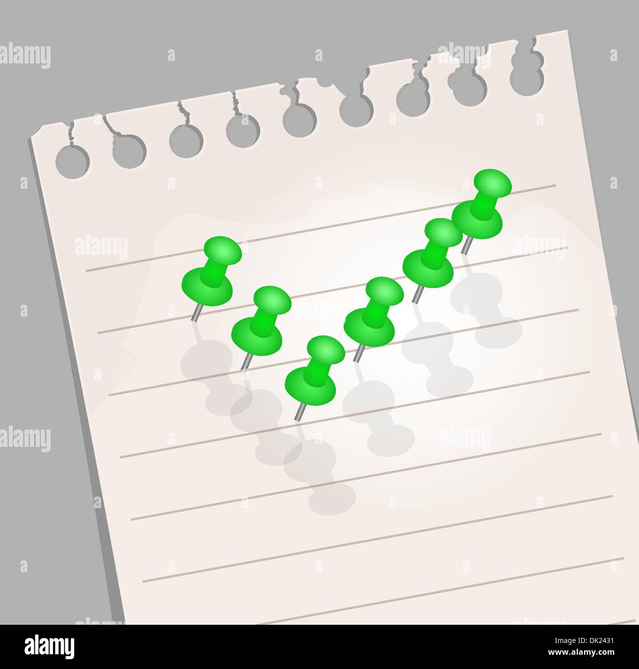 Note paper with pins. Check Mark Stock Vector Image & Art - Alamy