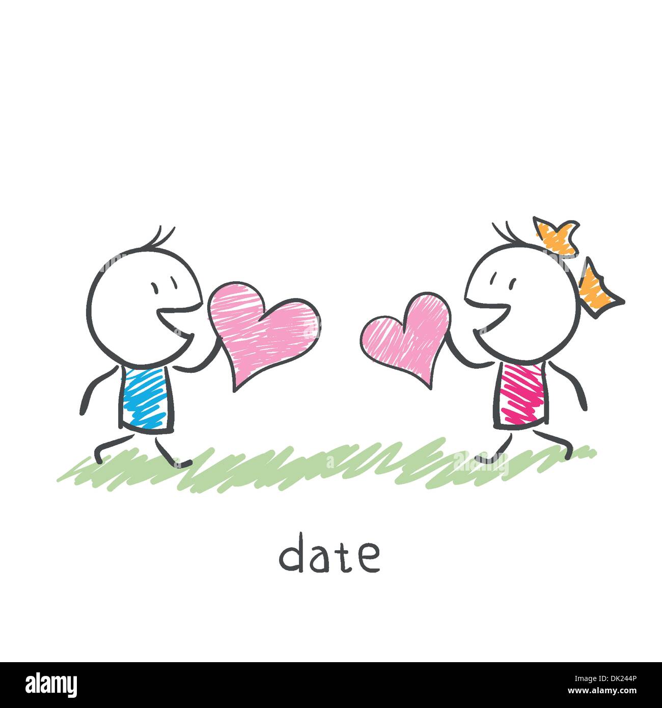 Meeting of two lovers Stock Vector Image & Art - Alamy