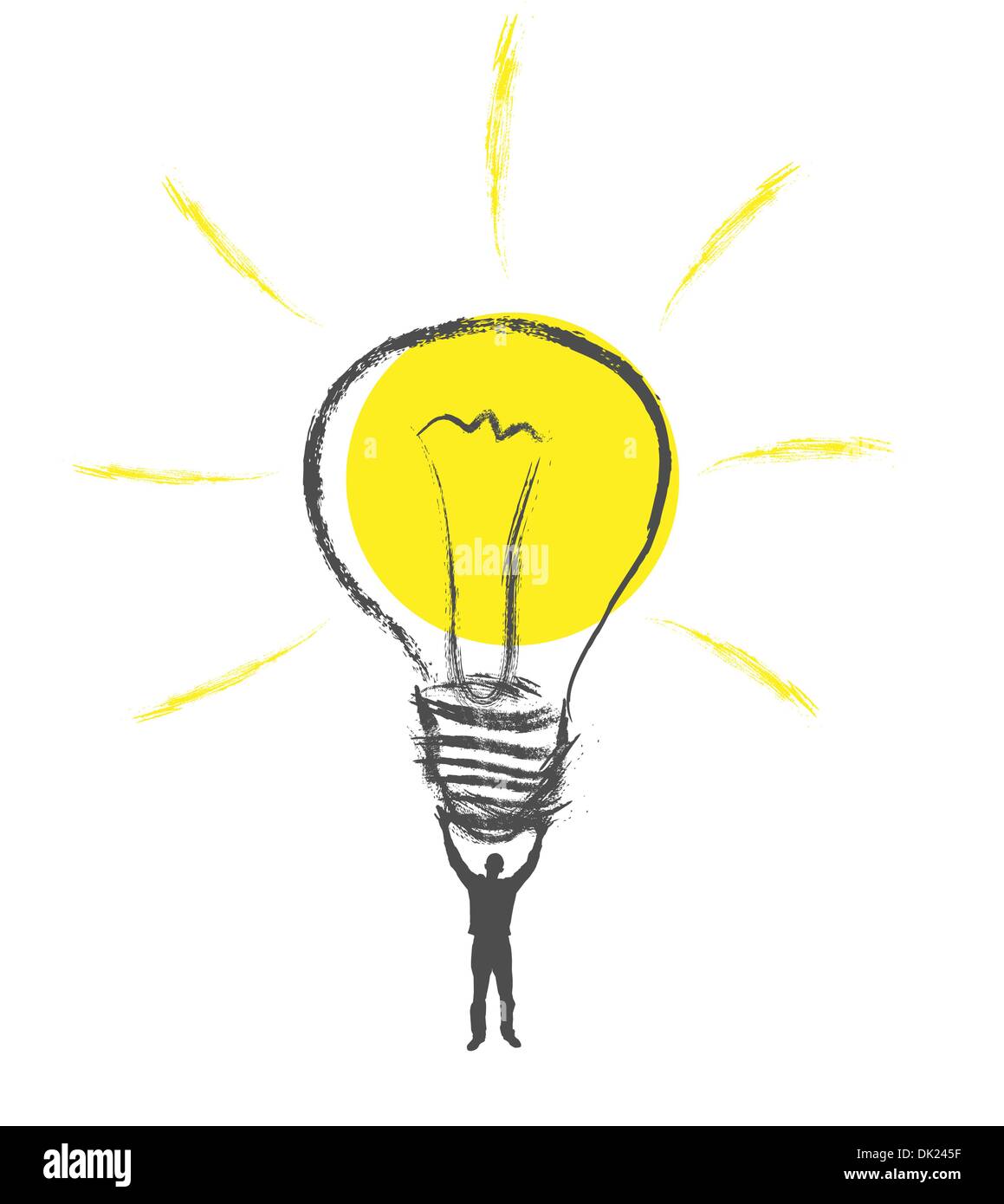 Light bulb. The concept of idea Stock Vector Image & Art - Alamy