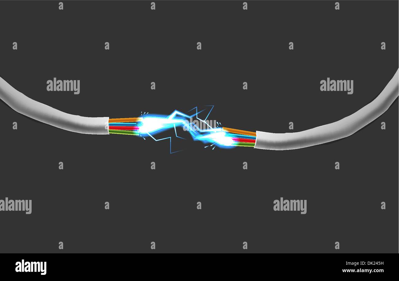 Strong Electric Connection. Vector illustration Stock Vector Image ...