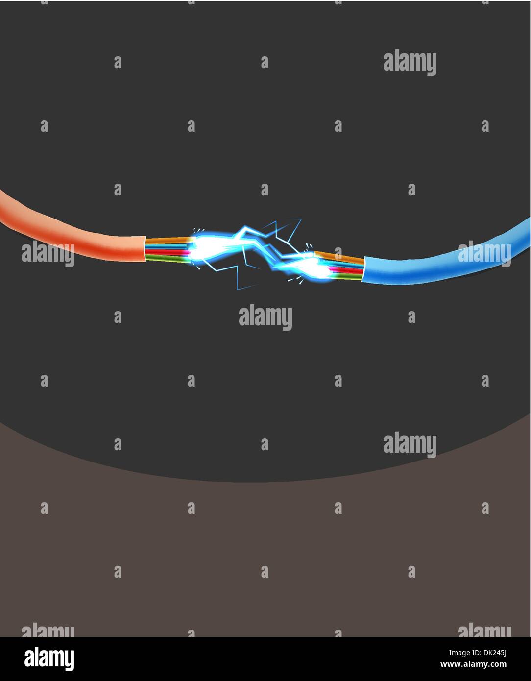 Strong Electric Connection. Vector illustration Stock Vector Image ...