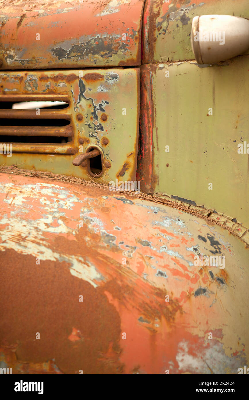 Full frame close up detail of rusted green truck Stock Photo - Alamy