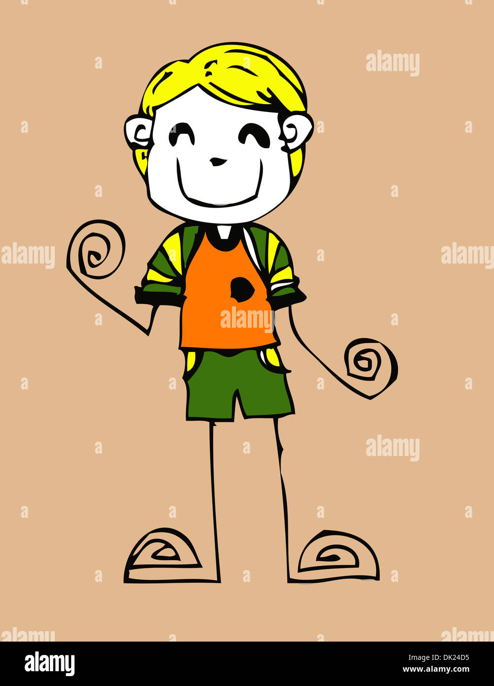 cute happy cartoon kids teen Stock Photo - Alamy