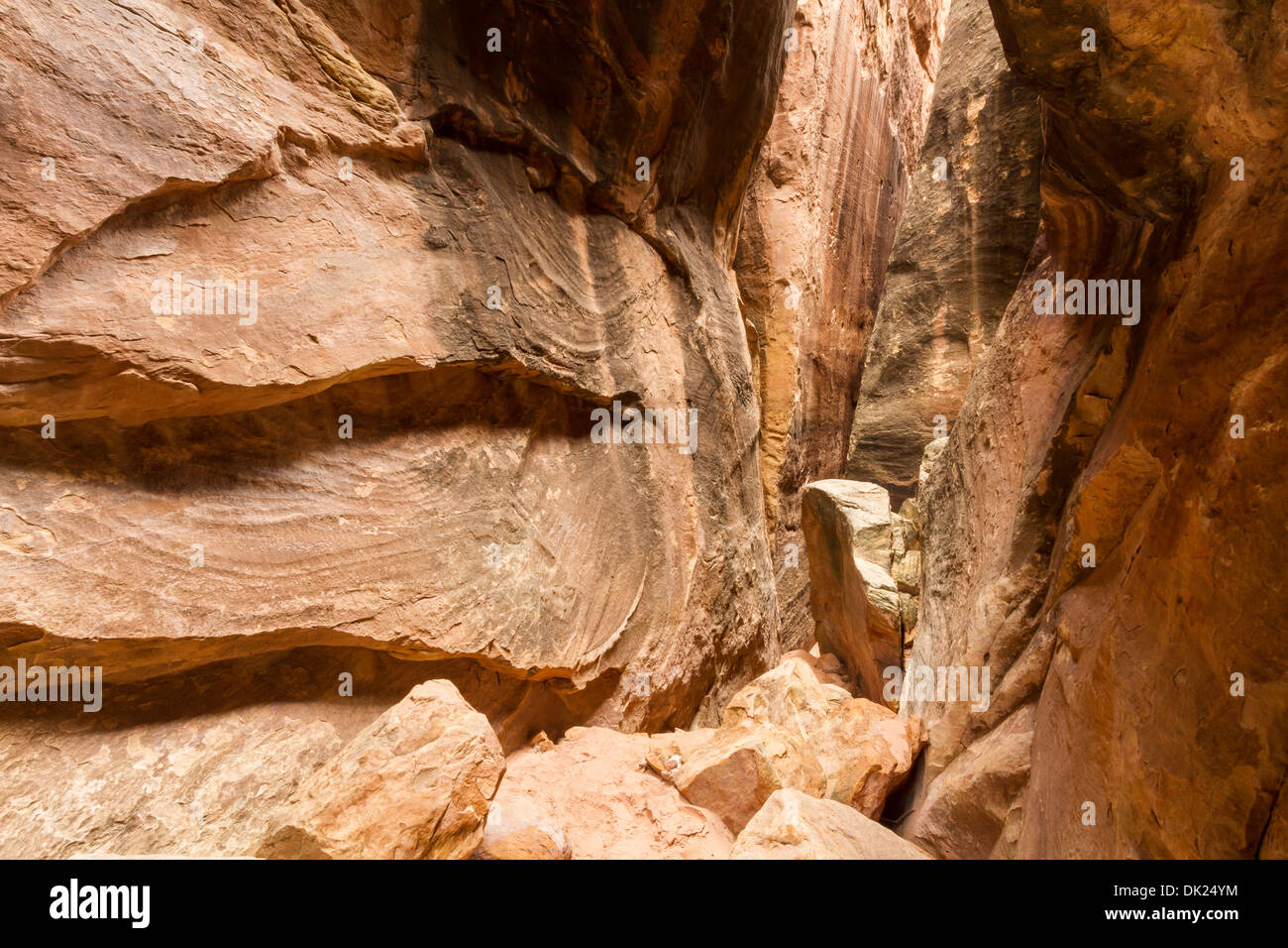 Joint Trail slot canyon off Chesler Park in the remote Needles District ...