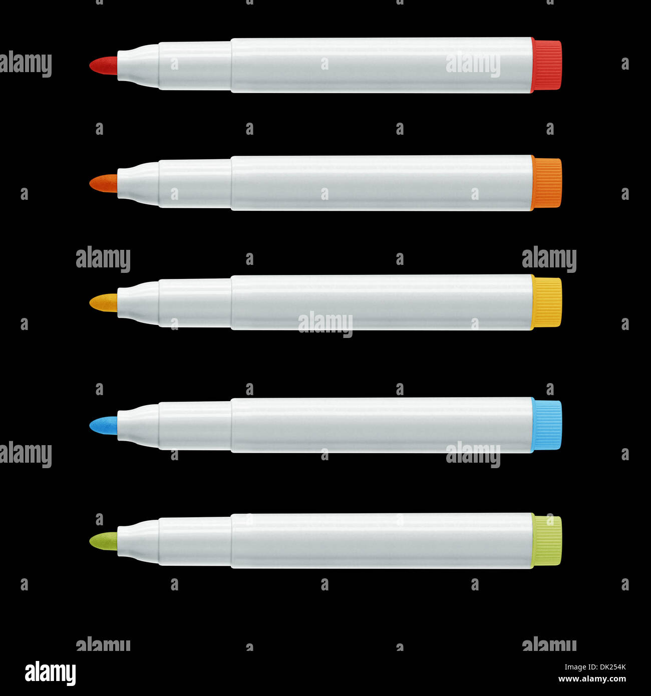 Colorful text highlighter pens, (with clipping work path Stock Photo ...