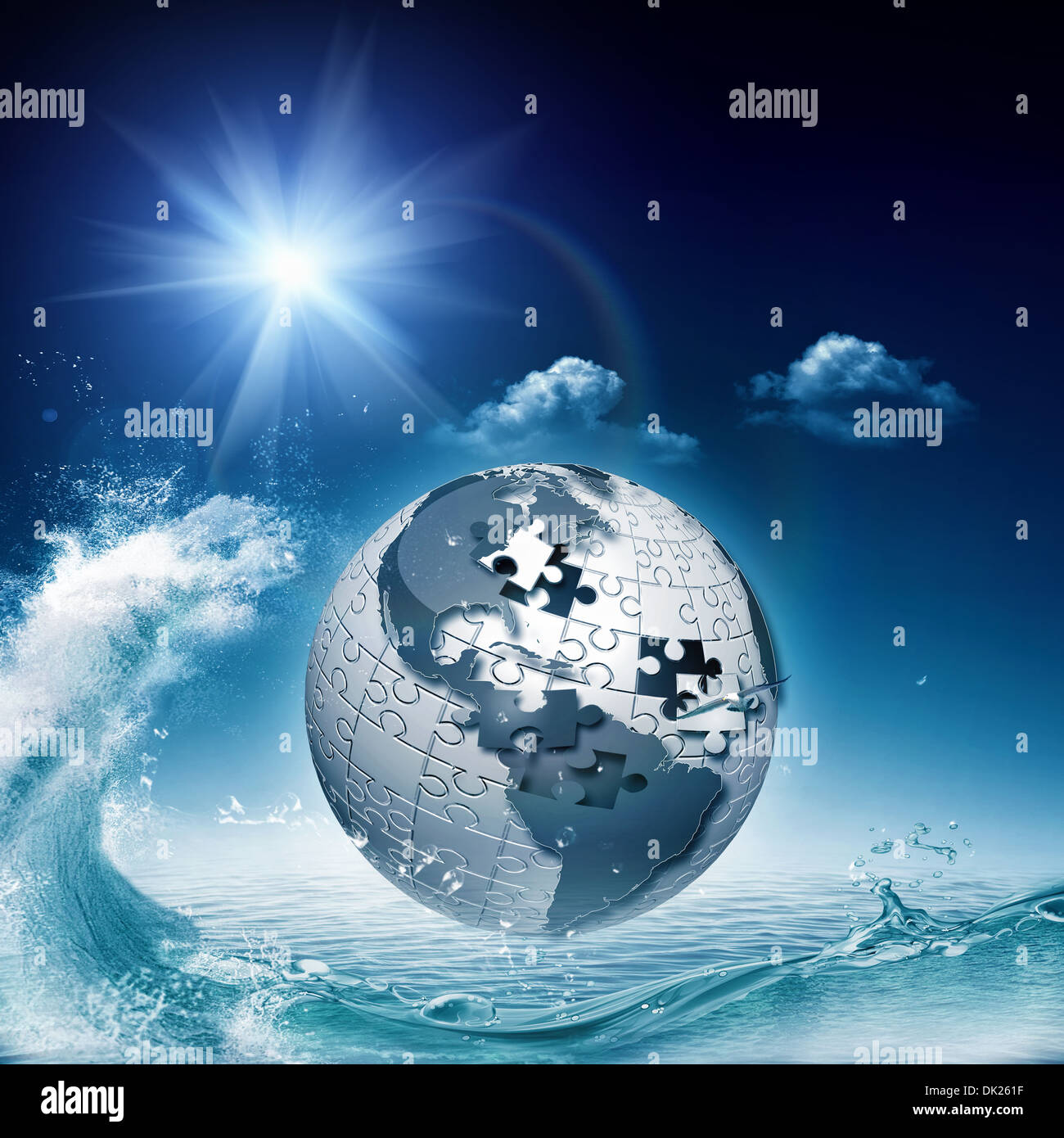 In the ocean, abstract environmental backgrounds for your design Stock ...