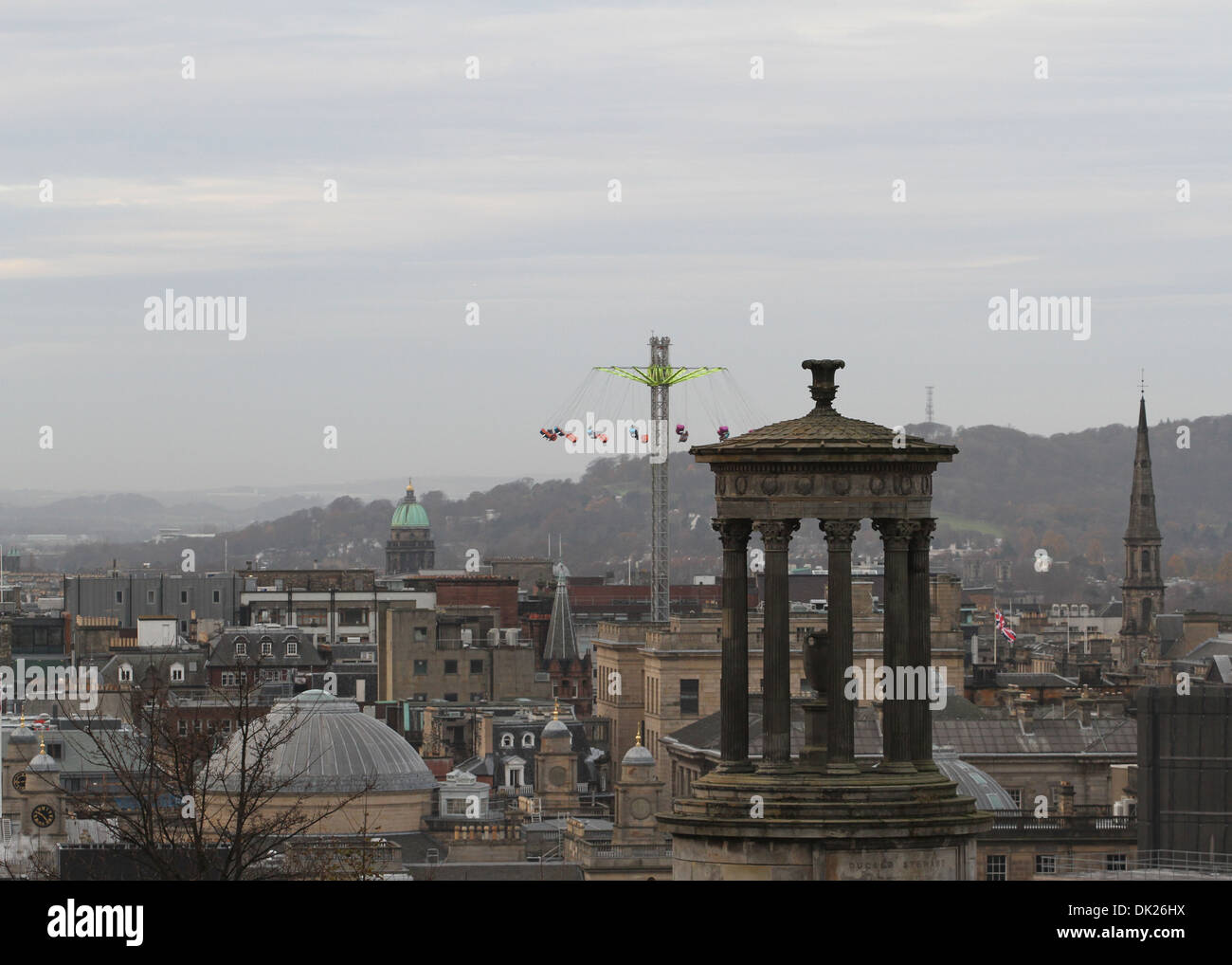 Spinning ride Edinburgh Scotland November 2013 Stock Photo - Alamy