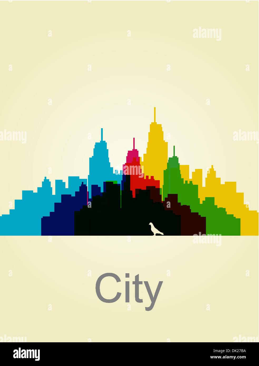 The city wall. abstract illustration. Vector Background Stock Vector ...
