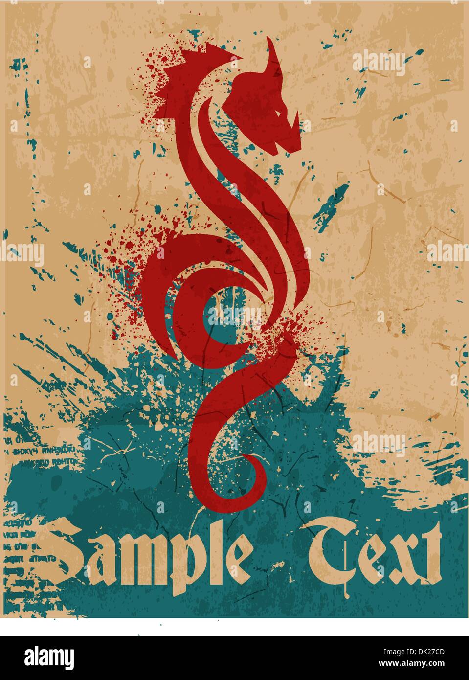 Dragon and texture background Stock Vector Image & Art - Alamy