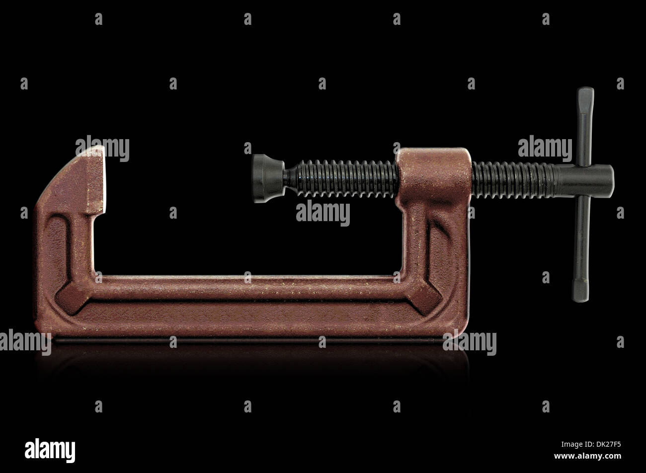 horizontal hand vise c-clamp for industrial use. (with clipping work ...