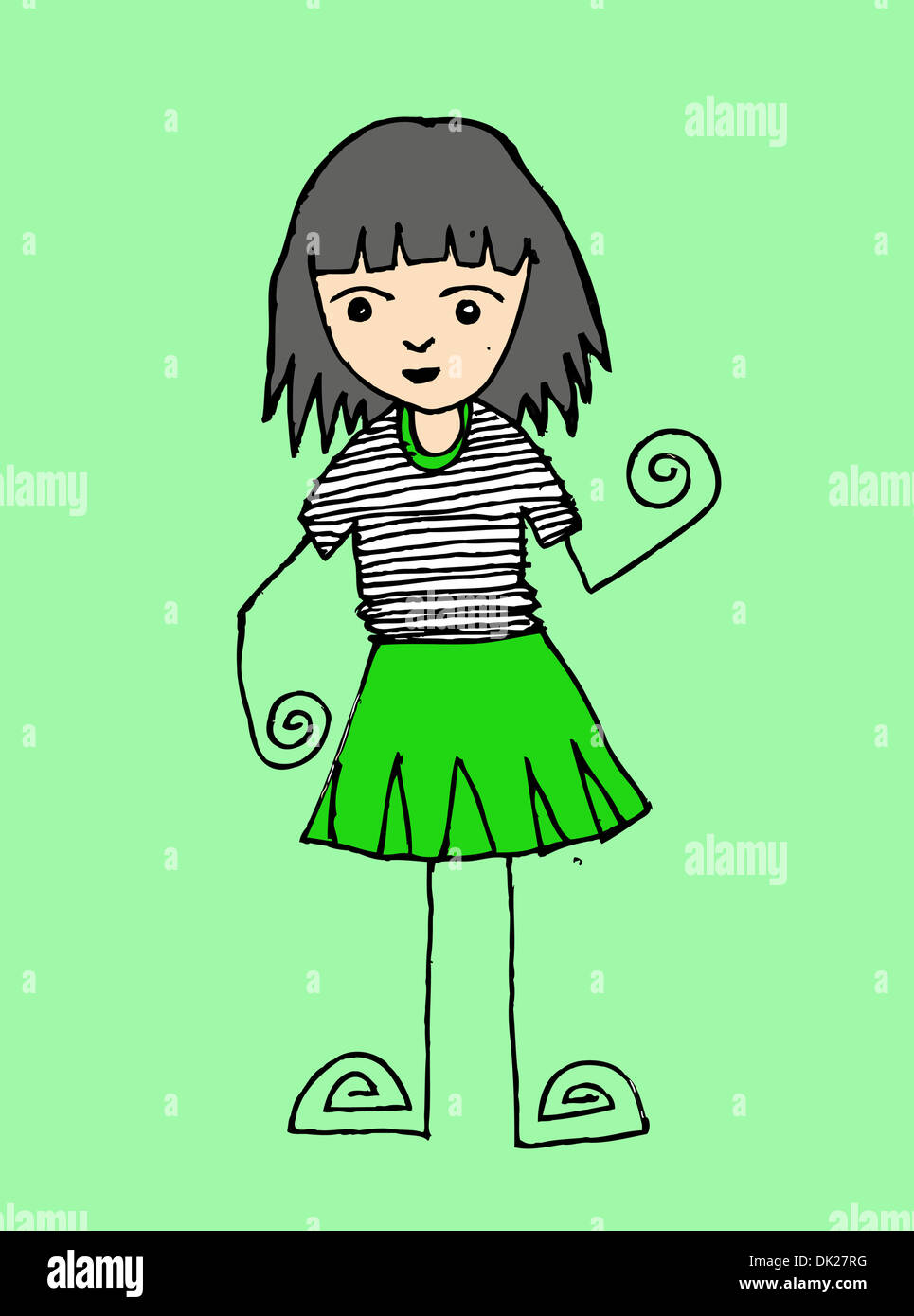 cute happy cartoon kids teen Stock Photo - Alamy