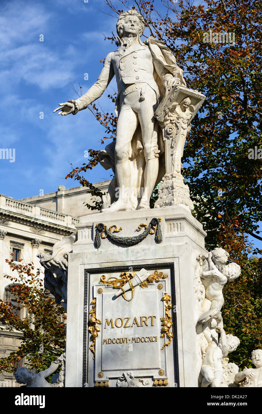 Mozart memorial, Burggarten, Vienna, Austria, Europe Stock Photo - Alamy