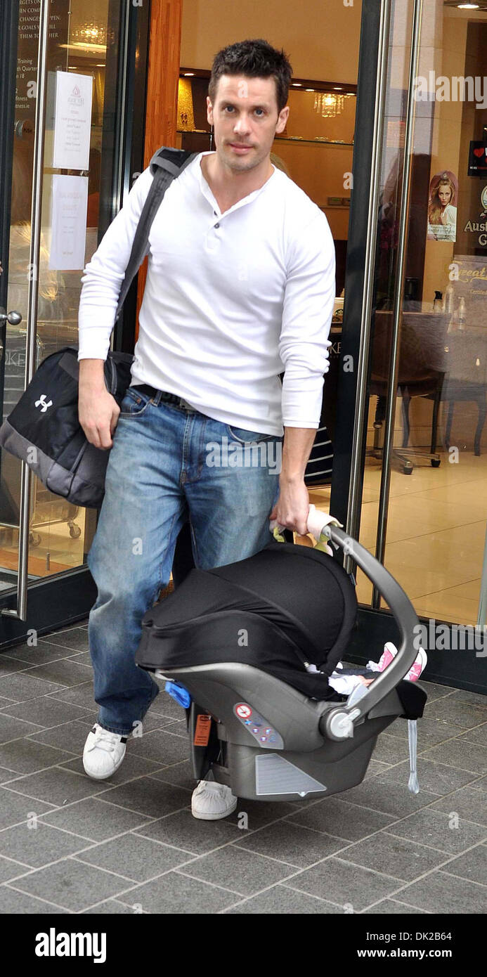Hugh Hanley is seen with daughter Faith Hanley while out in Sandyford ...