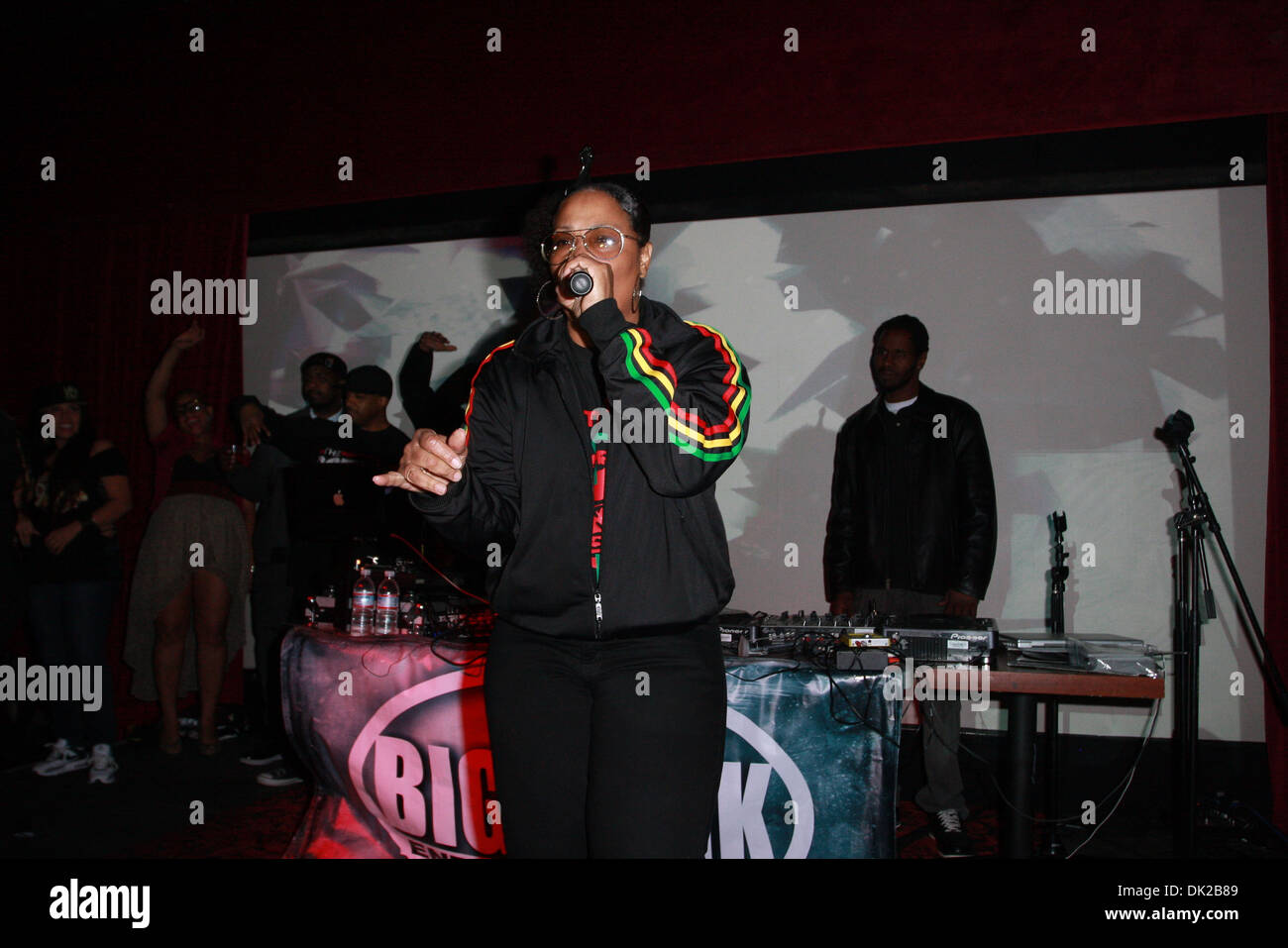 Hip Hop artists Toni Monroe and Lady of Rage perform at Dim Mak Studios ...