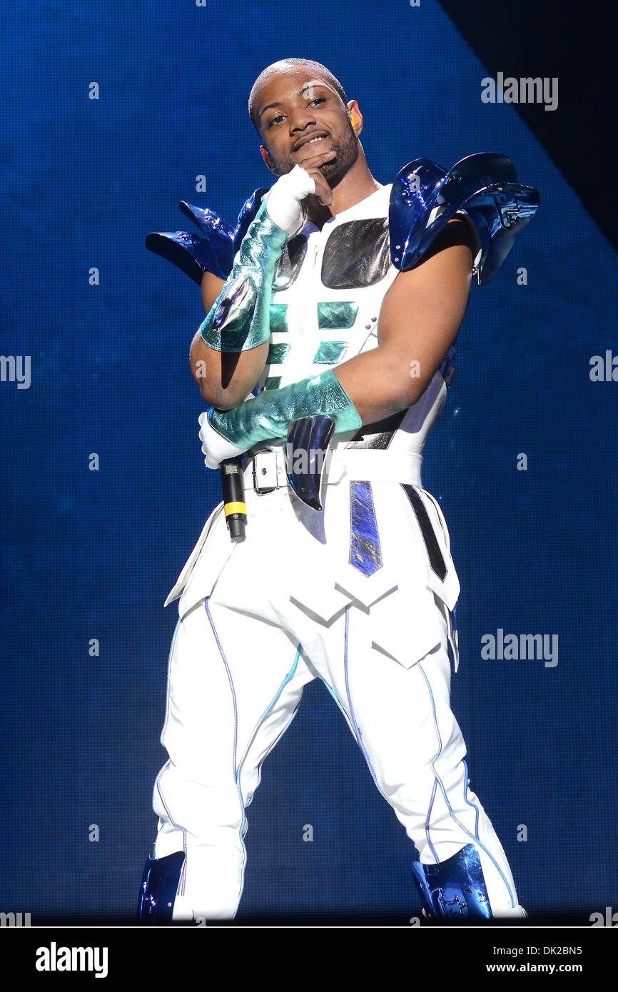 Jonathan 'JB' Gill of JLS performing at The O2 Dublin, Ireland - 09.04. ...