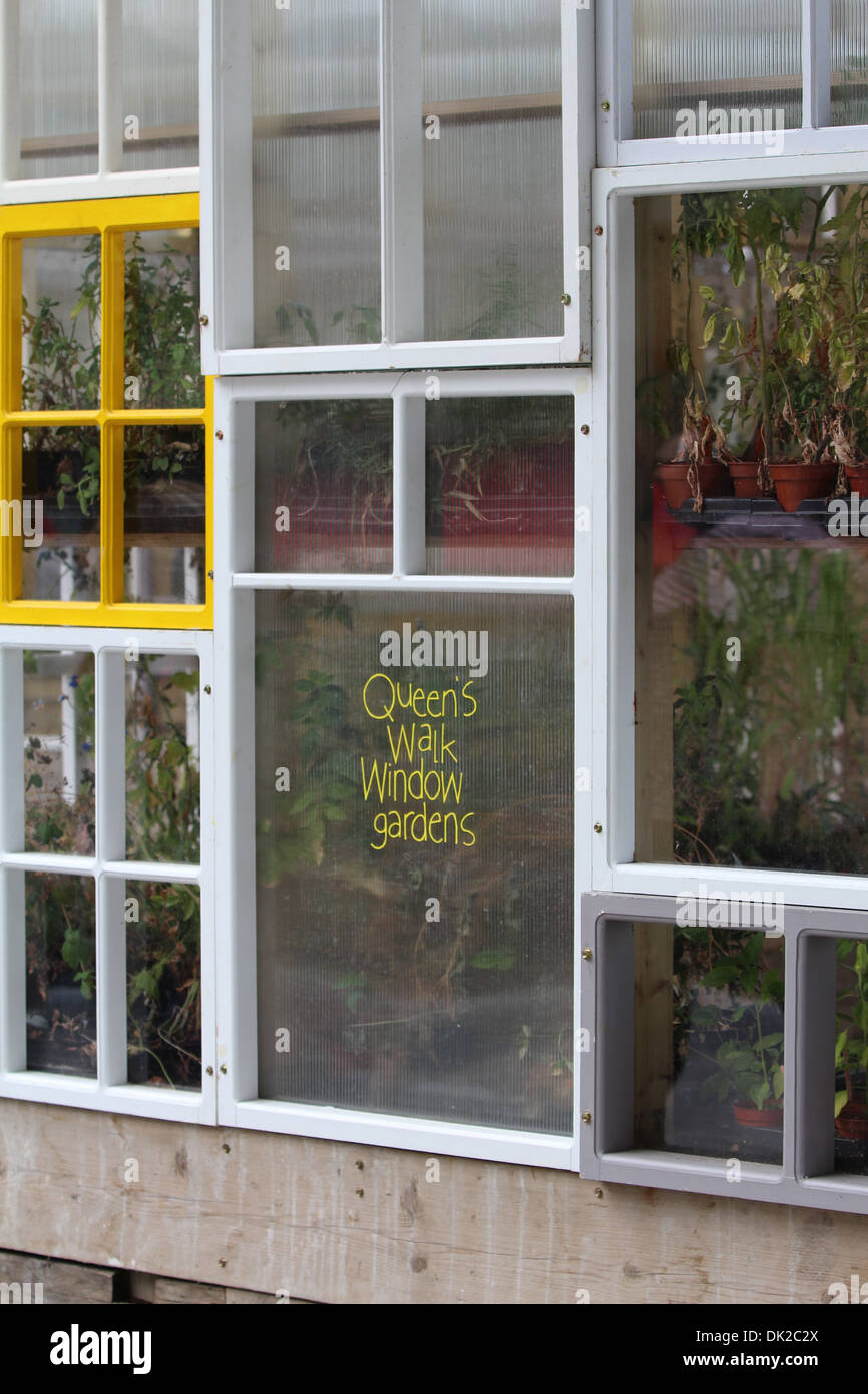 Queen's Walk Window Gardens Stock Photo - Alamy
