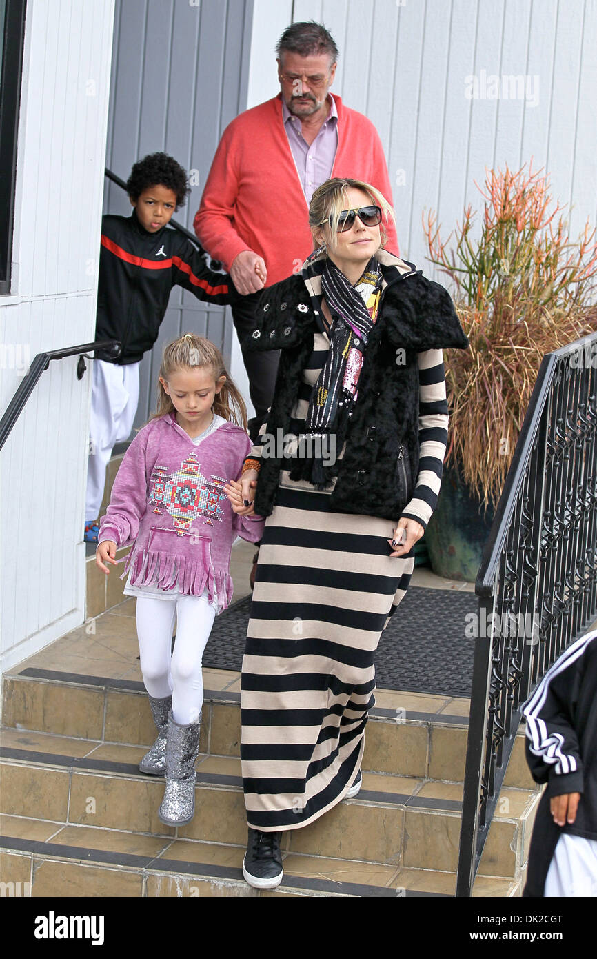 Heidi Klum Leni Samuel Gunther Klum Johan Samuel are seen leaving ...