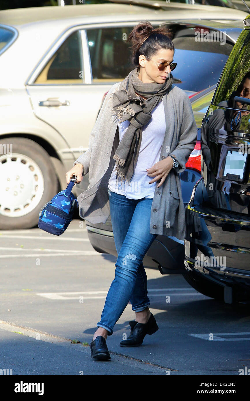 Sandra Bullock is seen taking her son Louis Bardo to school in Sherman ...