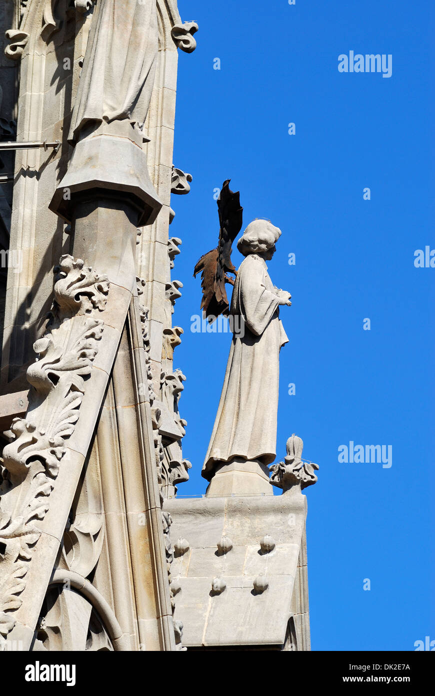 Barcelona Cathedral Angel Sculpture High Resolution Stock Photography ...