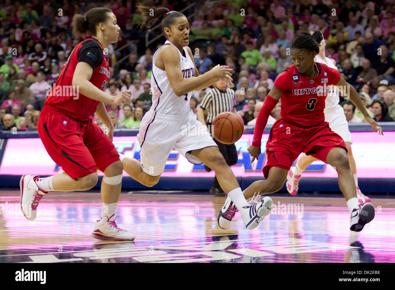 Feb. 12, 2011 - South Bend, Indiana, U.S - Notre Dame guard Skylar ...