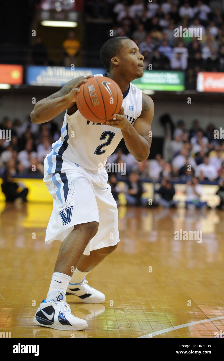 Feb. 12, 2011 - Villanova, Pennsylvania, U.S - Villanova Wildcats guard ...