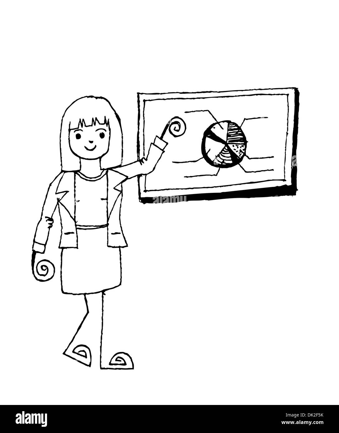 hand draw doodle charts Stock Photo - Alamy