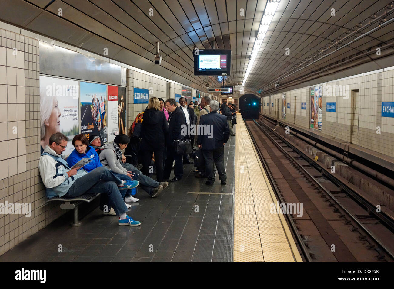 PATH train at World Trade Center Stock Photo - Alamy
