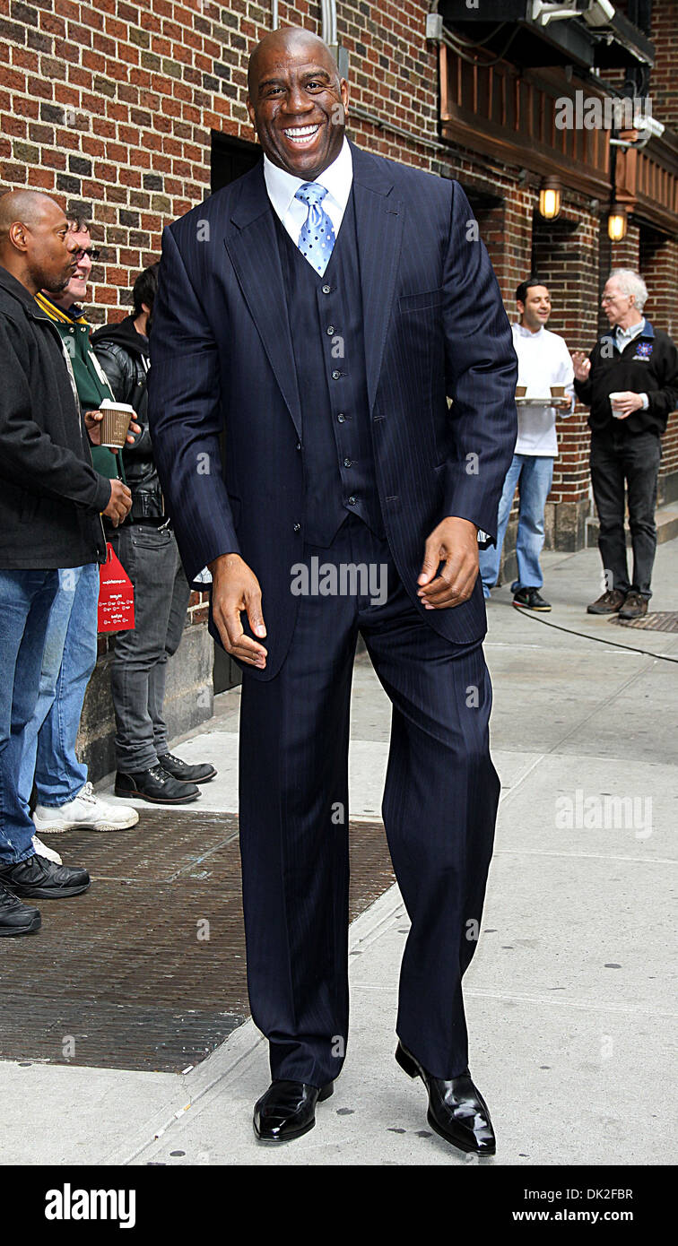 Ervin 'Magic' Johnson Celebrities arrive at Ed Sullivan Theater for ...