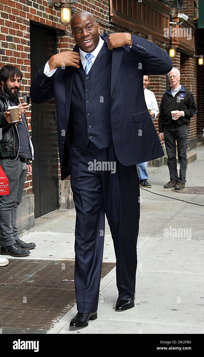 Ervin 'Magic' Johnson Celebrities arrive at Ed Sullivan Theater for ...