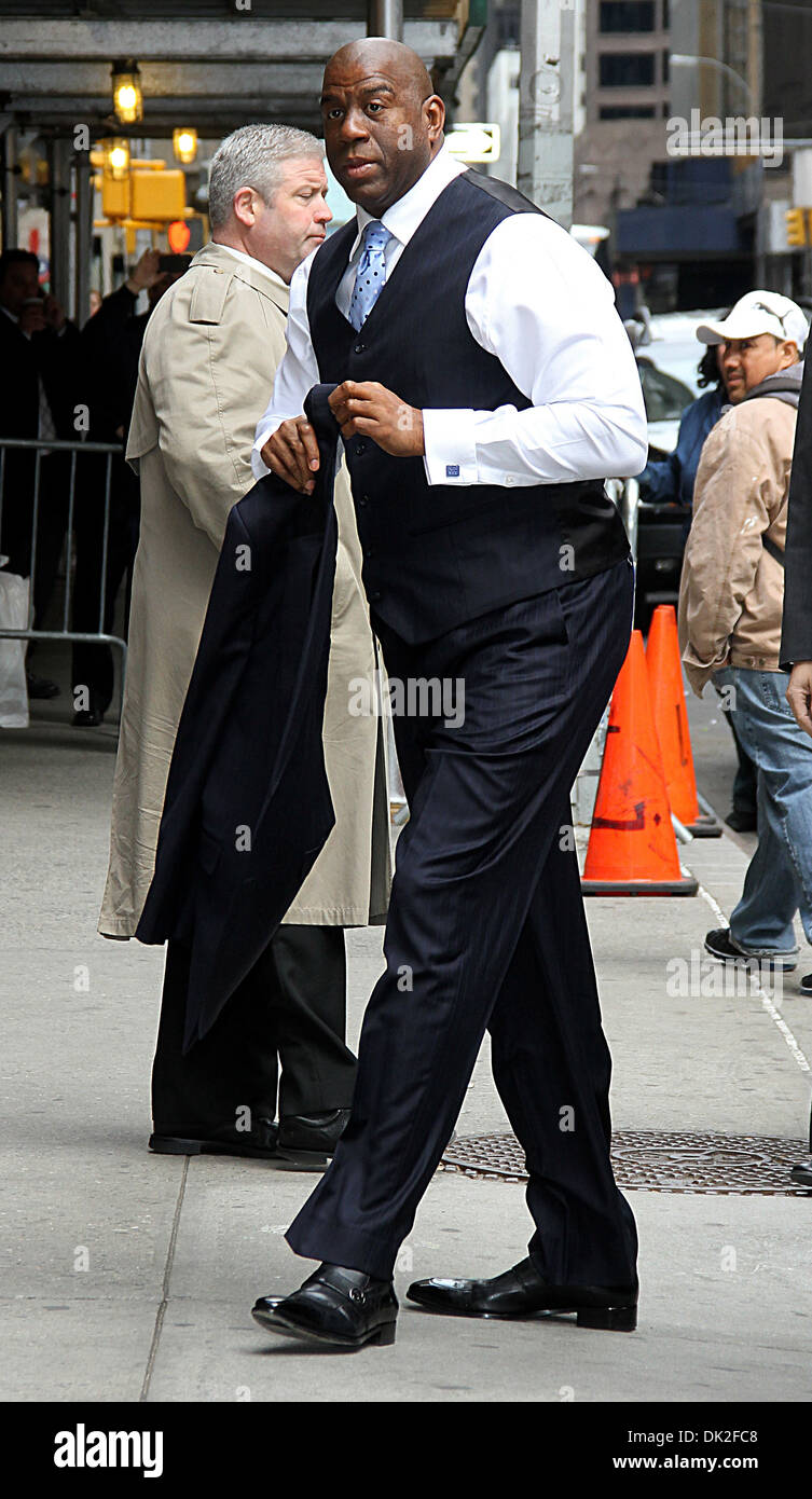 Ervin 'Magic' Johnson Celebrities arrive at Ed Sullivan Theater for ...