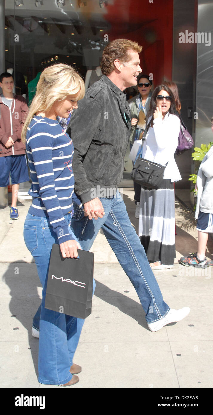David Hasselhoff and his girlfriend Hayley Roberts shopping in West ...