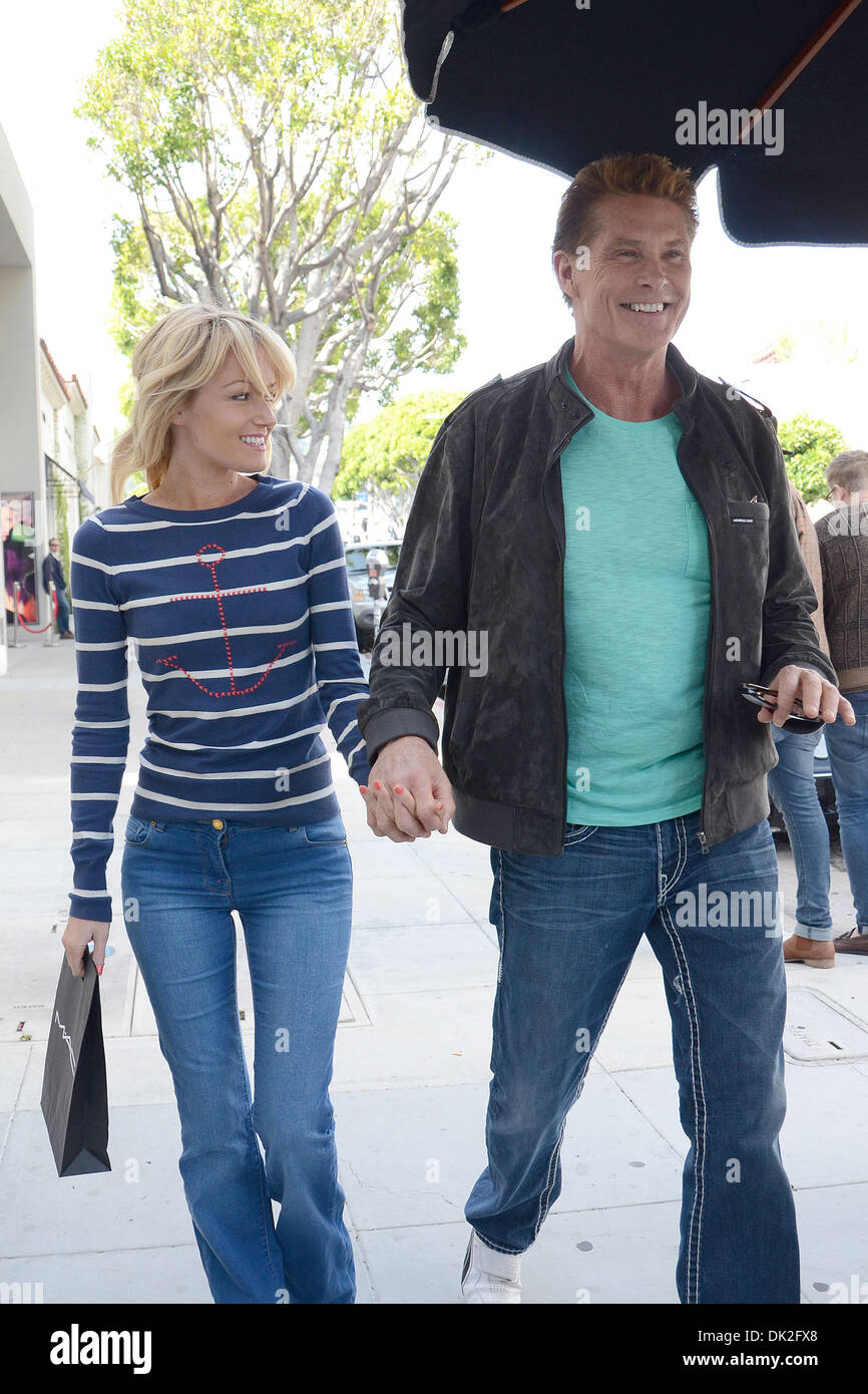 David Hasselhoff and his girlfriend Hayley Roberts shopping in West ...