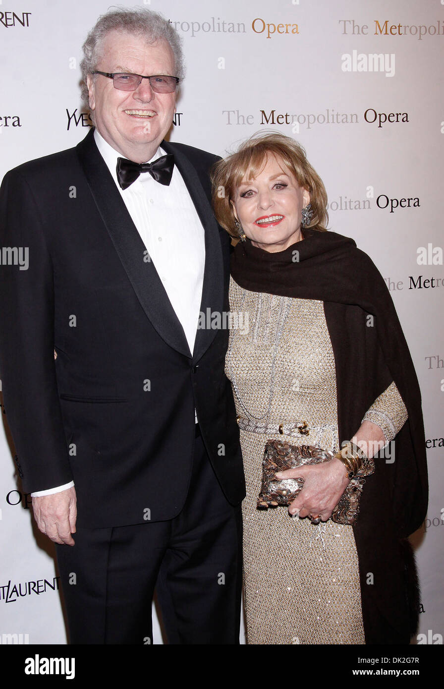 Sir Howard Stringer and Barbara Walters Metropolitan Opera's premiere ...