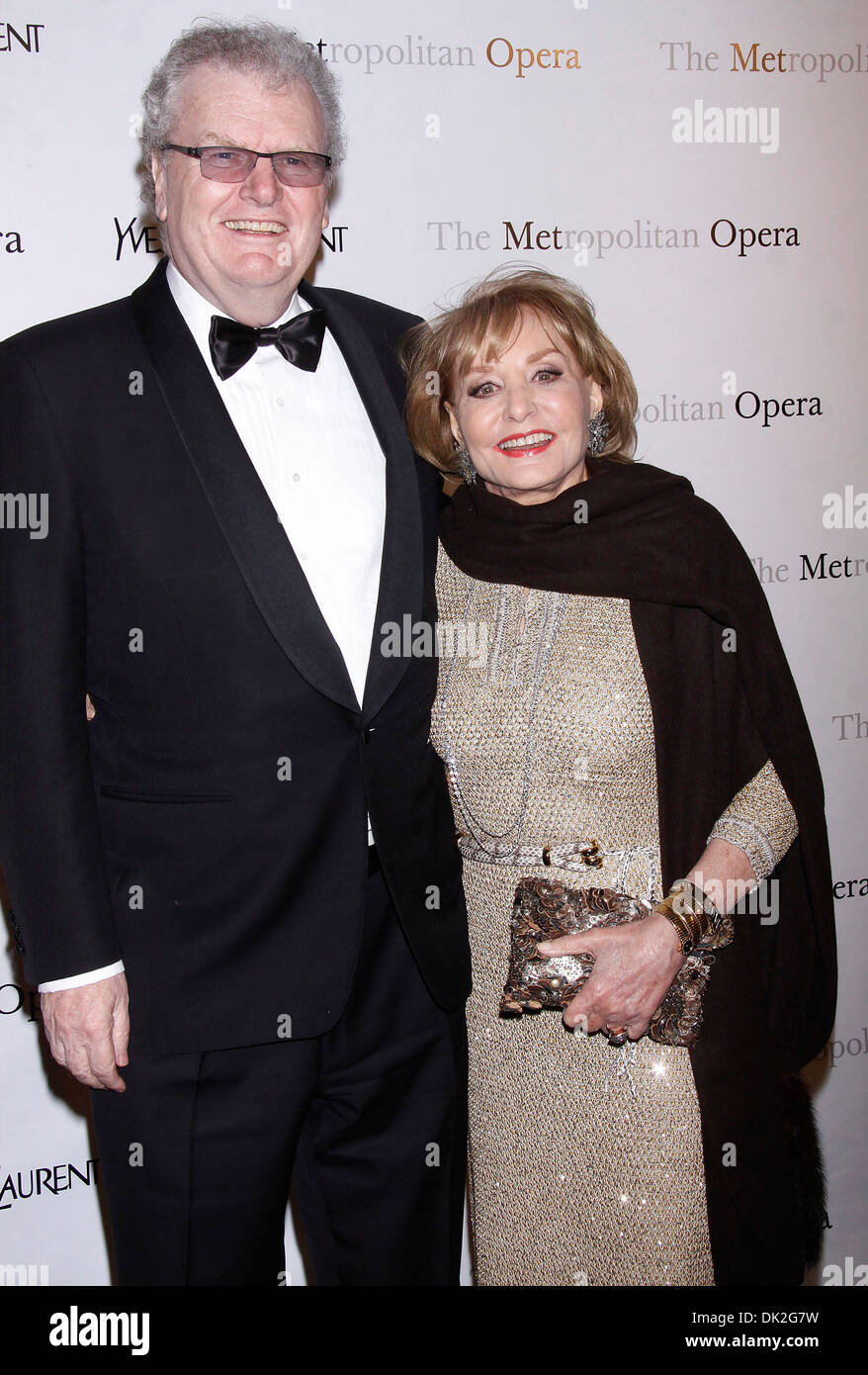 Sir Howard Stringer and Barbara Walters Metropolitan Opera's premiere ...