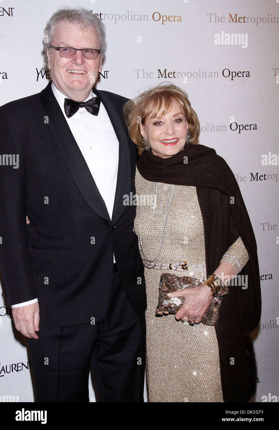 Sir Howard Stringer and Barbara Walters Metropolitan Opera's premiere ...