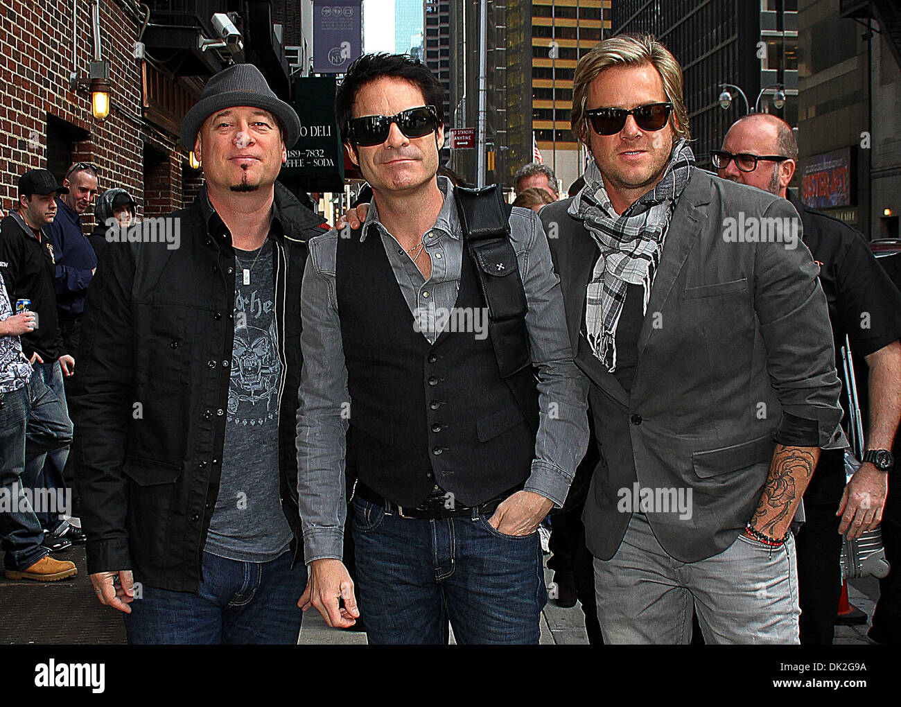Train Celebrities arrive at Ed Sullivan Theater for 'The Late Show with ...