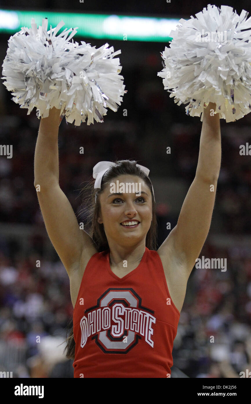 Feb. 15, 2011 - Columbus, Ohio, U.S.A - Ohio State Buckeyes cheerleader ...