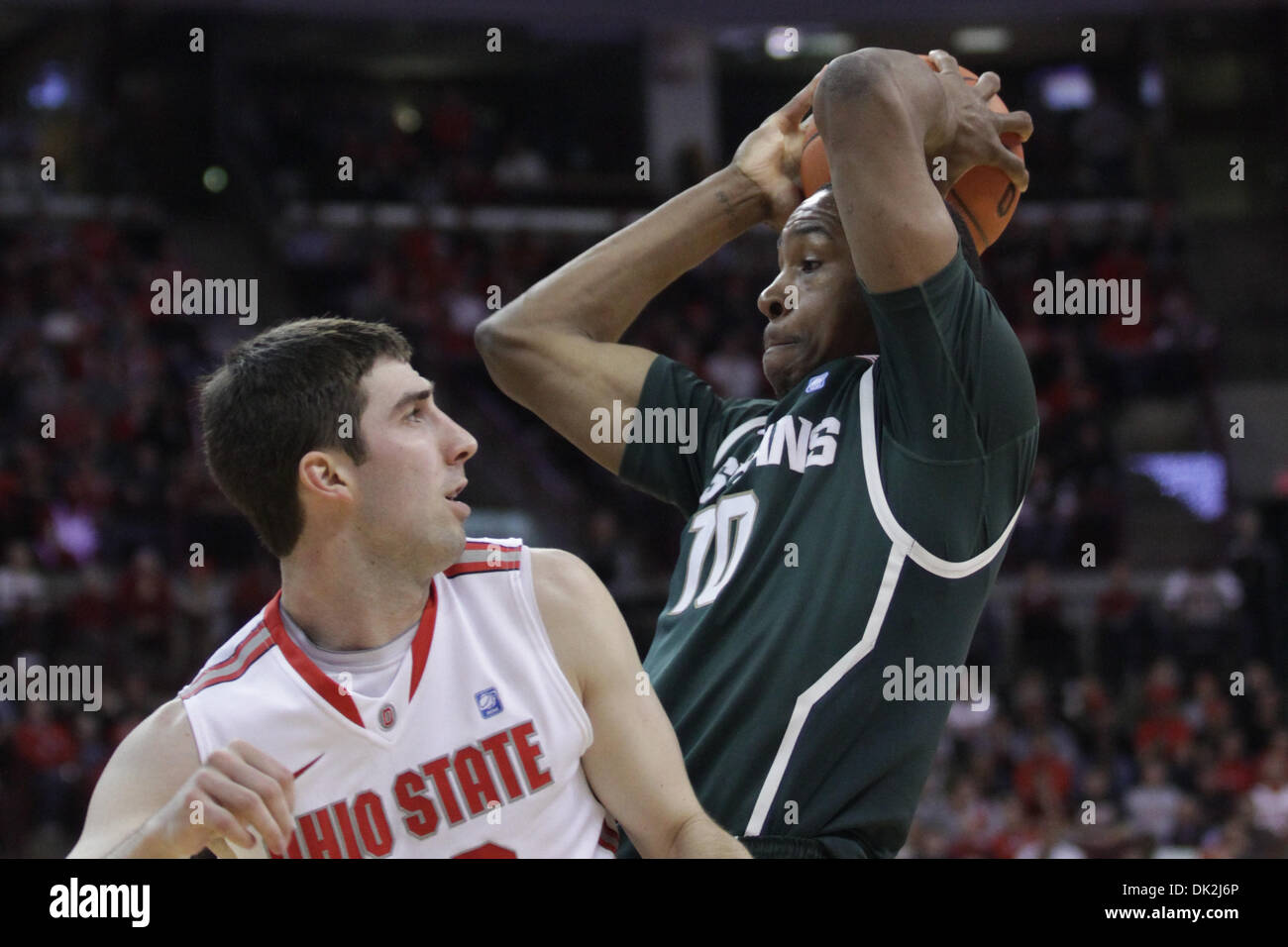 Feb. 15, 2011 - Columbus, Ohio, U.S.A - Michigan State Spartans forward ...