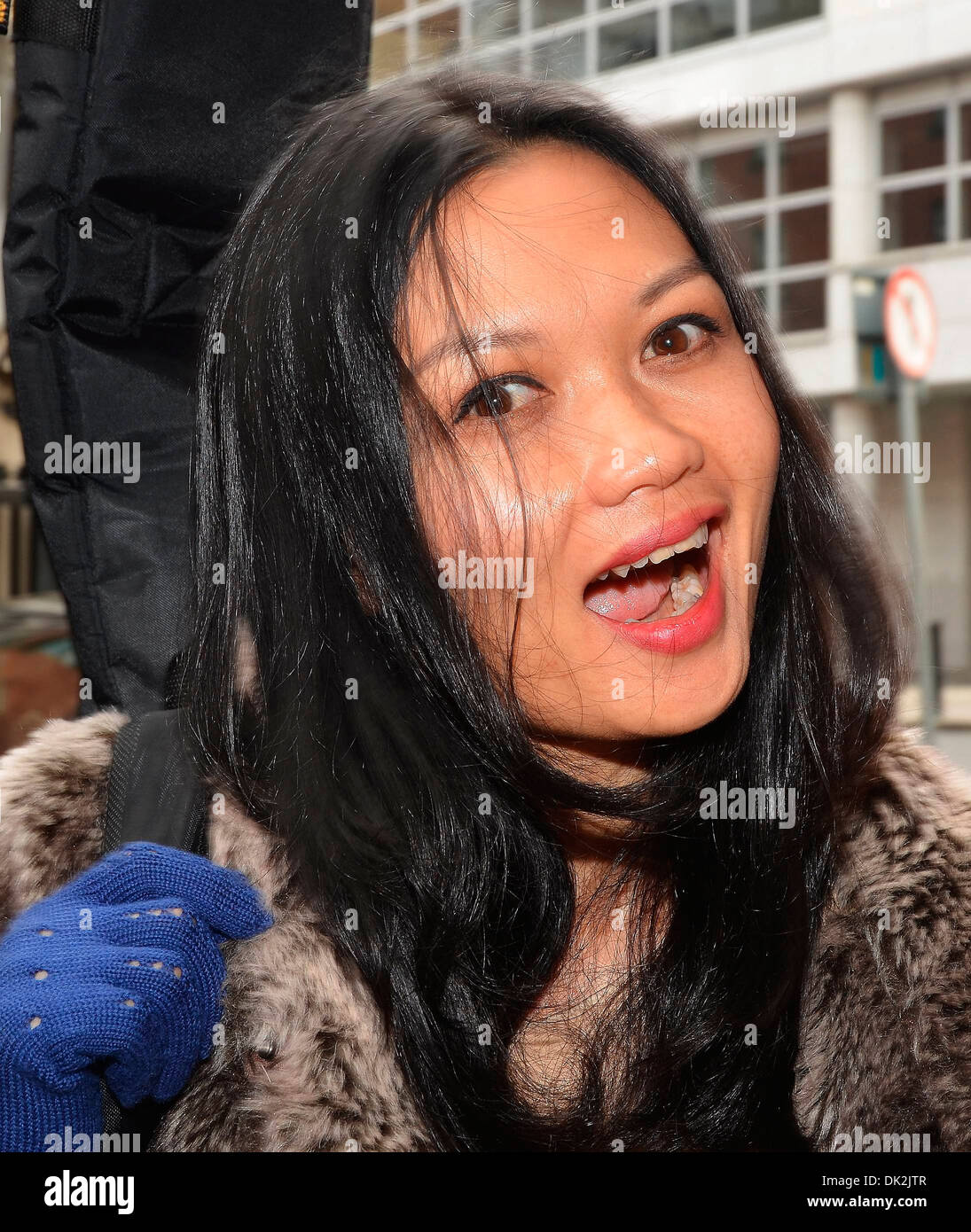 New Zealand Popstar Bic Runga Celebrities outside Newstalk studios ...
