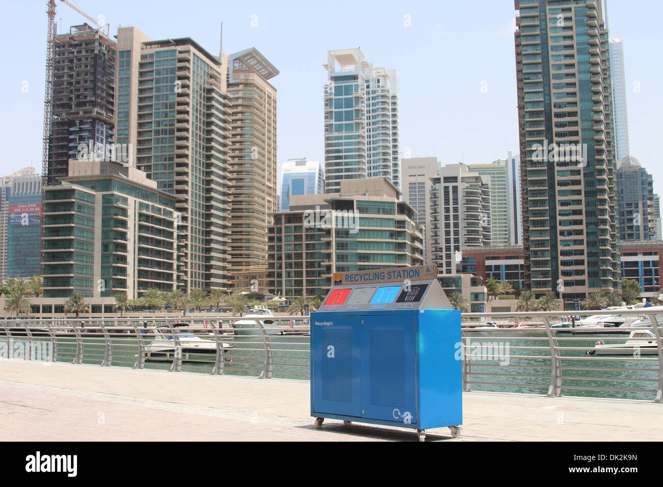 Recycling Station at Dubai Marina Stock Photo - Alamy
