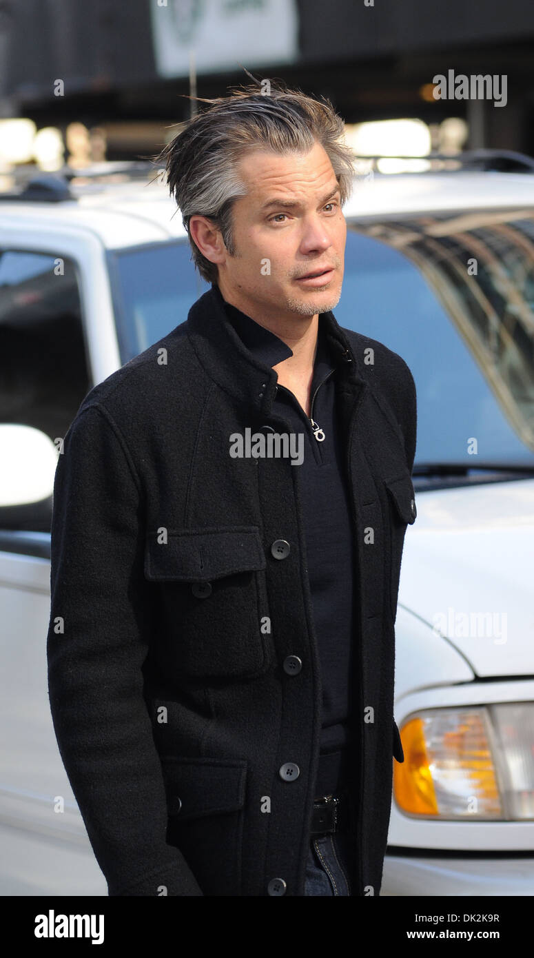 Timothy Olyphant leaving his hotel in Soho New York City, USA - 27.03. ...