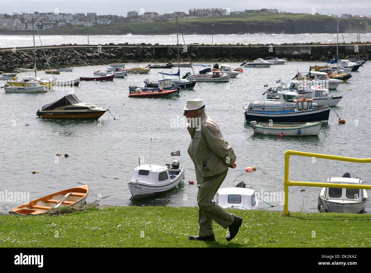 The seaside resort of Portrush, County Antrim, Northern Ireland ...