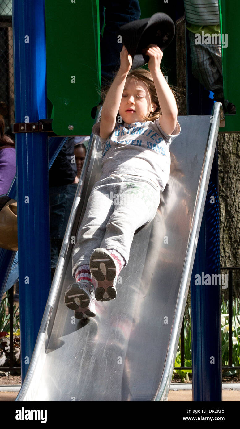 Ava Jackman playing in a playground New York City, USA - 13.04.12 Stock ...