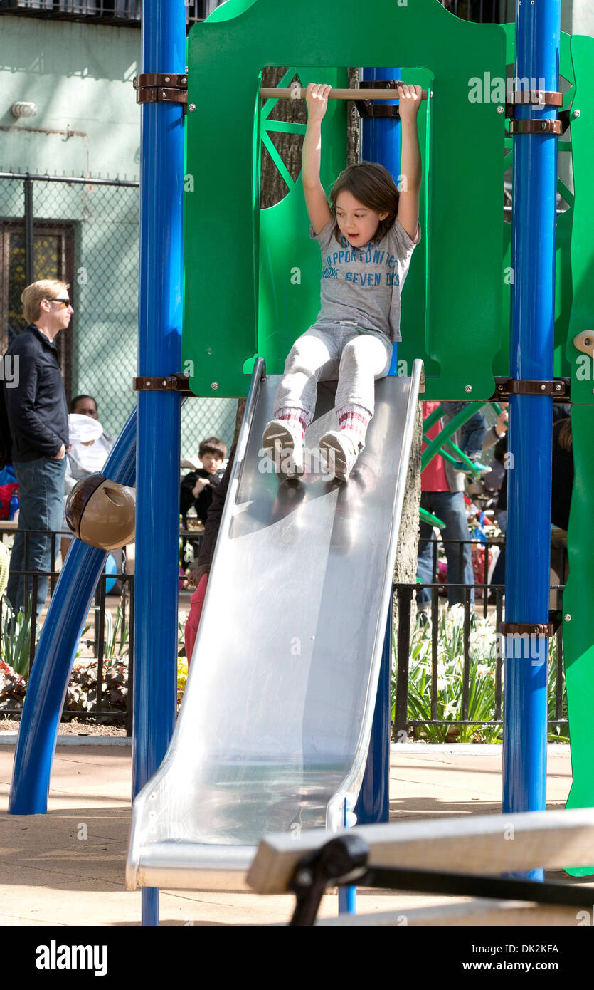 Ava Jackman playing in a playground New York City, USA - 13.04.12 Stock ...