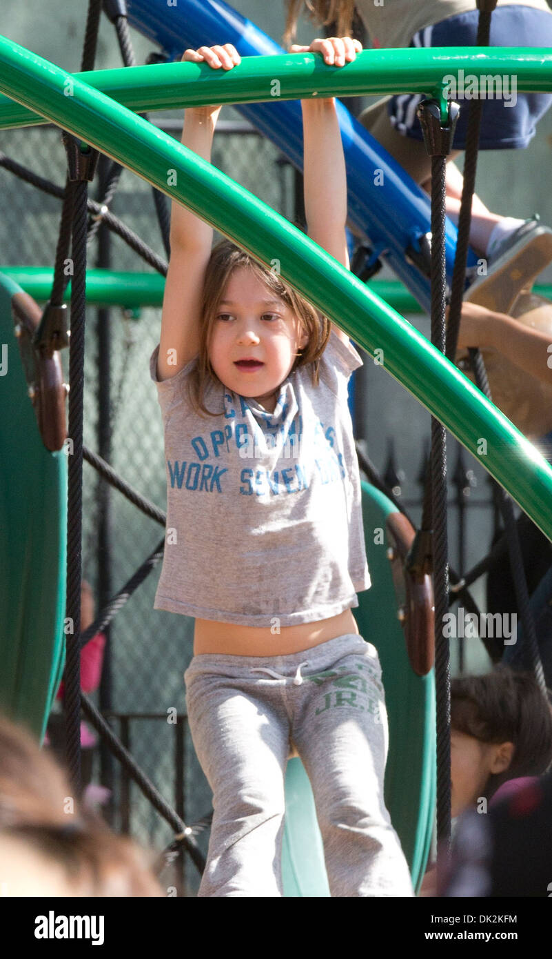 Ava Jackman playing in a playground New York City, USA - 13.04.12 Stock ...
