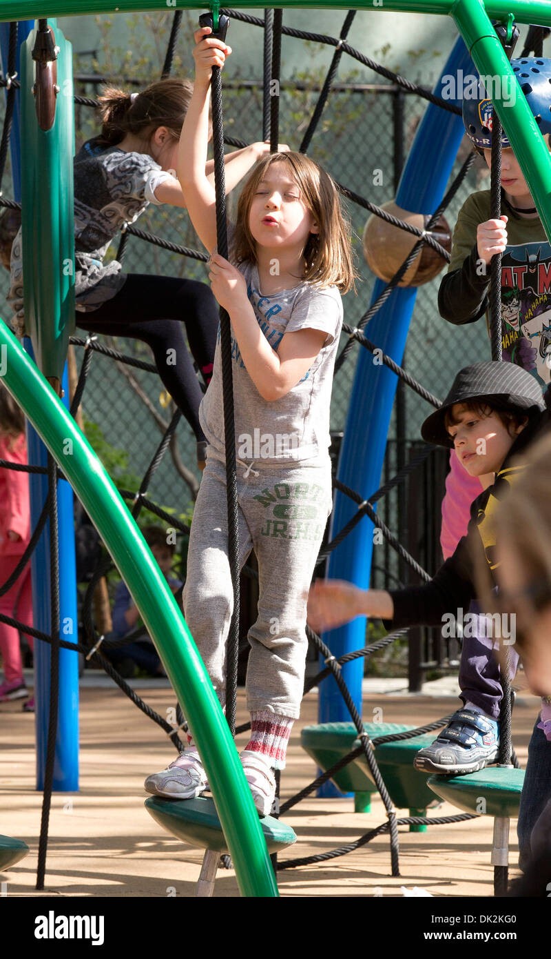 Ava Jackman playing in a playground New York City, USA - 13.04.12 Stock ...